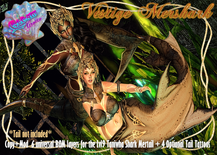 Second Life Marketplace - GLEAM Grotto: Vestige Pack -Taniwha Shark Mods